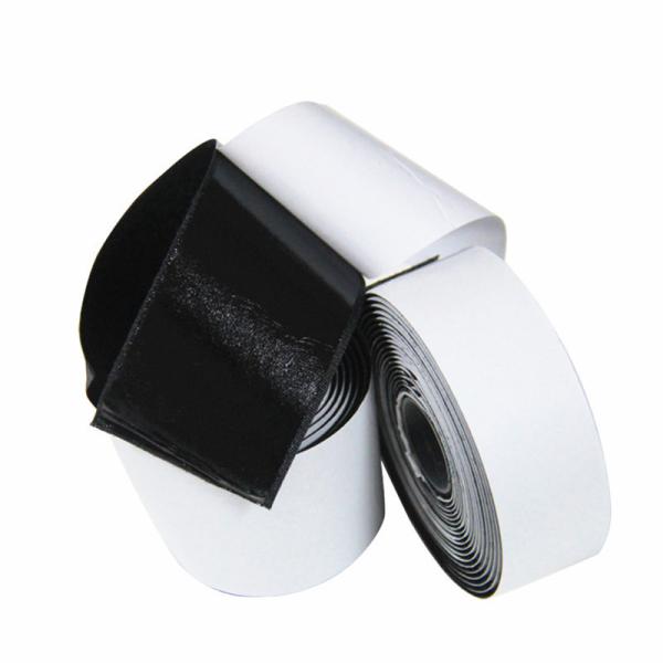 Quality 30MM Polyester/Nylon Hook and Loop Adhesive Tape with Strong Rubber Adhesive for sale