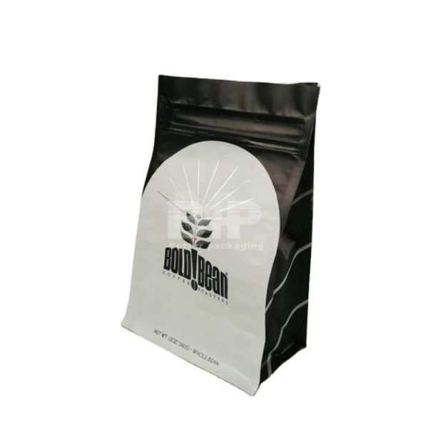Quality Custom Printed Coffee Plastic Bag 250g 500g 1000g Square Flat Bottom Pouch Coffee Bean Food Packaging Bags with Valve for sale