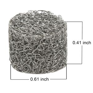 Quality 304 Stainless Steel Foam Gun Knitted Mesh Filter 0.61 in x 0.41 in for sale