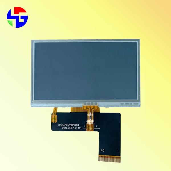 Quality 480x272 TFT Resistive Touch Screen 4.3 Inch RGB Interface 500cd/M2 for sale