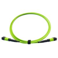 Quality Lemon Green MPO MTP Cable Custom Length Multimode Fiber Optic OM5 Patch Cord for sale