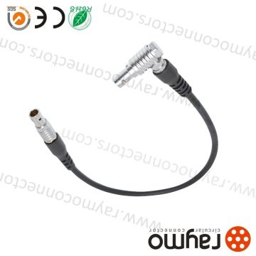 Quality Right Angle 0B FHG Plastic Push Pull Connectors Black Chrome Plated for sale