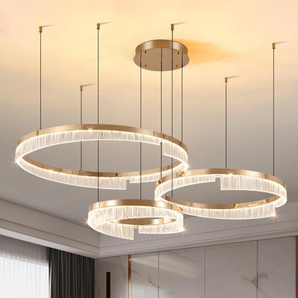Quality Transparent PMMA Acrylic Lampshade LED Chandelier Rust Resistant for sale