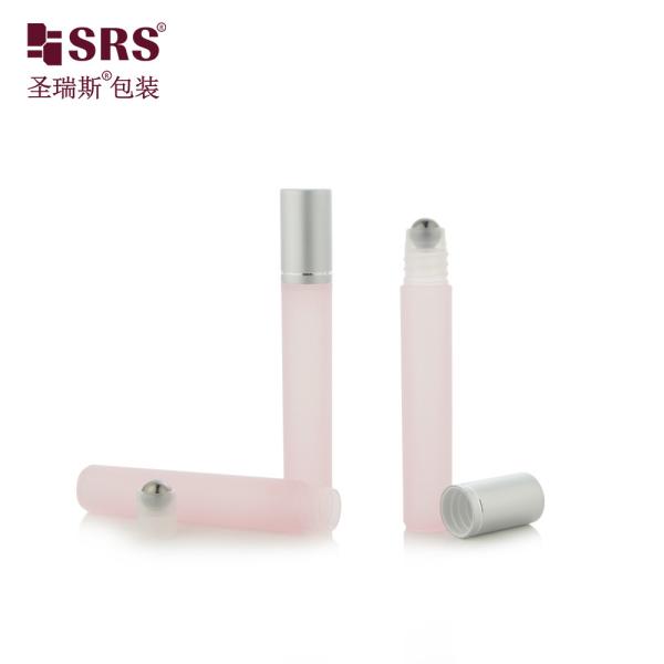 Quality 8ml Translucent Pink Semi-Transparent PP Plastic Eye Gel Roller Bottle Roll On for sale