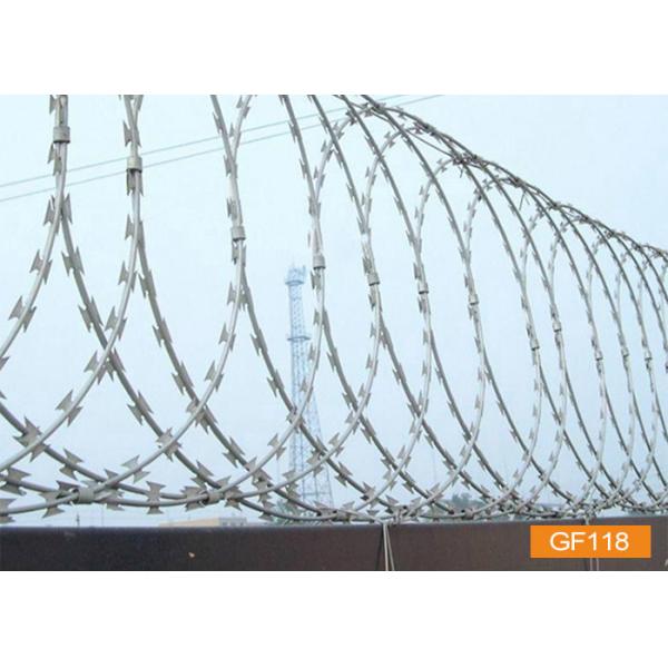 Quality BTO-22 Galvanized Razor Wire Coils Concertina Barbed Wire for sale
