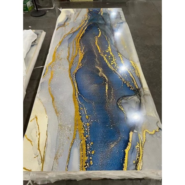 Quality Waterproof Pvc Solid Uv Marble Sheets For Wall Decorative 1220х2440х3mm for sale