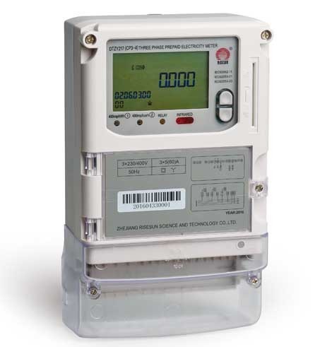Quality IEC62055 31 Cpu Card 3 Phase Prepaid Meters Four Wire Ami Advanced Metering for sale