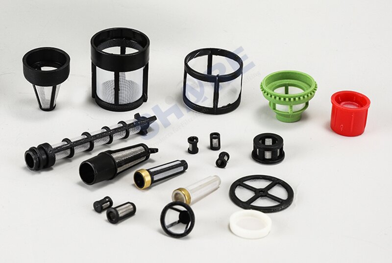 custom mesh insert injection moulded filter