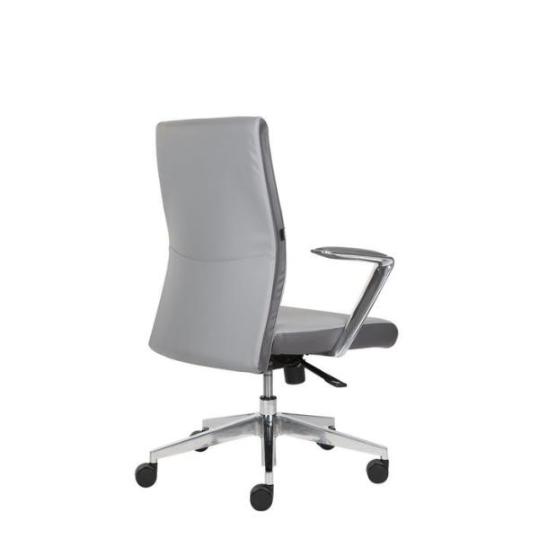 Quality 3.2mm 360d PU Leather Revolving Chair Middle Back For Conference for sale