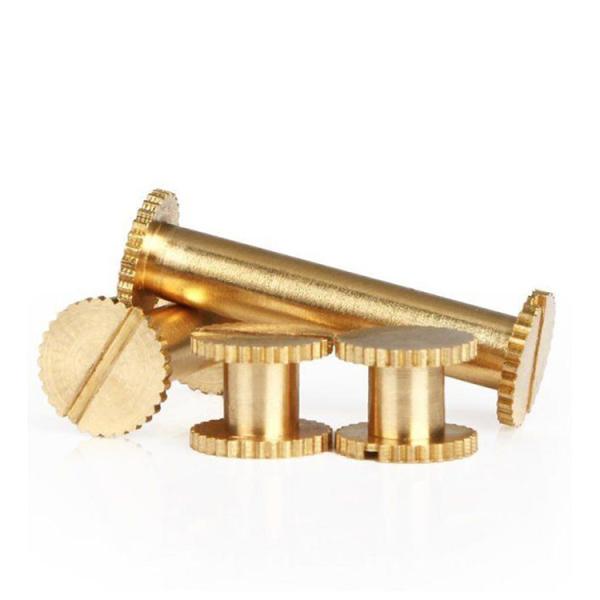 Quality Album Menu Wallet Brass Solid Binding Knurled Chicago Screw with INCH Measuremen for sale