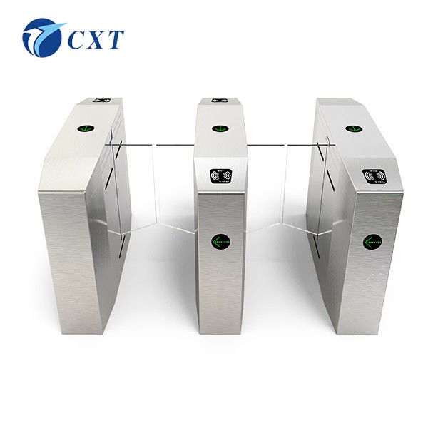 Quality Half Height Glass Swing Turnstile Electric Fingerprint 30-40 People/Min Passing Speed 510B- for sale
