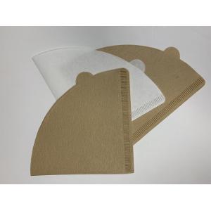 Quality Natural Color Coffee Filter Papers White 10.2x13.4mm Customized Logo Printing for sale