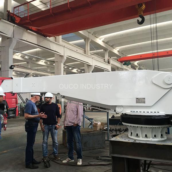Quality OUCO 1T4M Electric-Hydraulic Marine Deck Crane Yacht Duty Manufacturer for sale