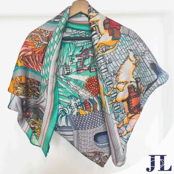 Quality Lightweight 100% Cashmere Scarf With Acid Digital Printing Cashmere Wrap for sale