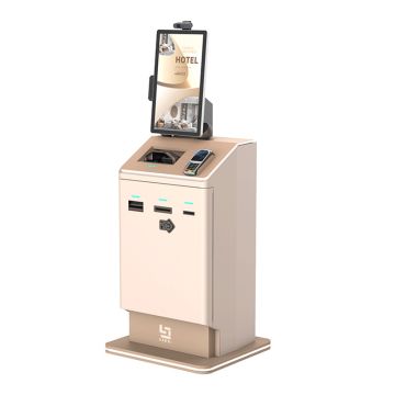 Quality 21.5 Inch Touch Display Hotel Self-service Check In Kiosk With Roomkey Dispenser for sale