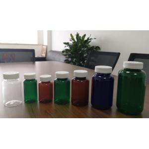 Quality Round 250ml Healthcare PET Medicine Bottles Green / Brown / Natural Color for sale