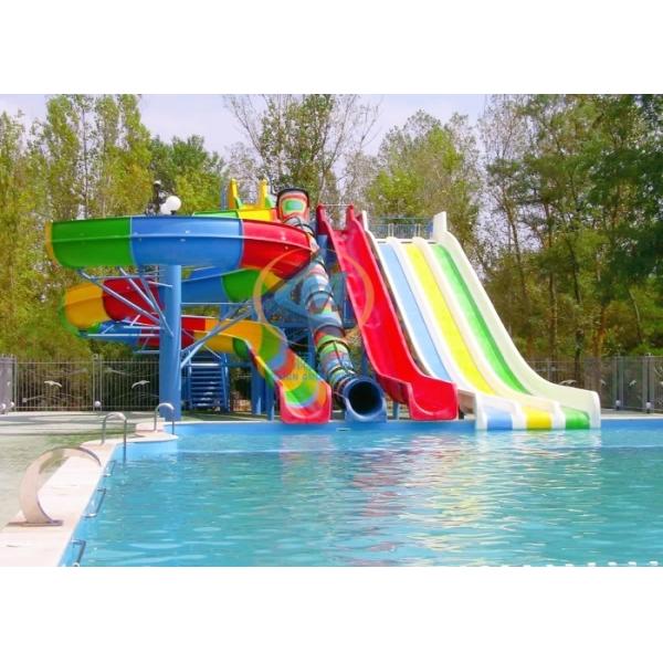 Quality Long Lifespan Fiberglass Pool Slide 5-10m Height With Custom Height for sale
