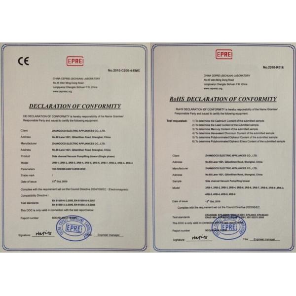 Quality High Vacuum Air Ring Blower For Pneumatic Conveying Systems for sale