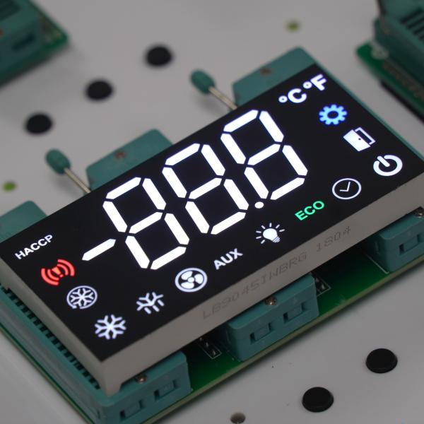 Quality Ultra Bright White Customized 3 Digit 7 Segment LED Display For Refrigerator/Freezer for sale