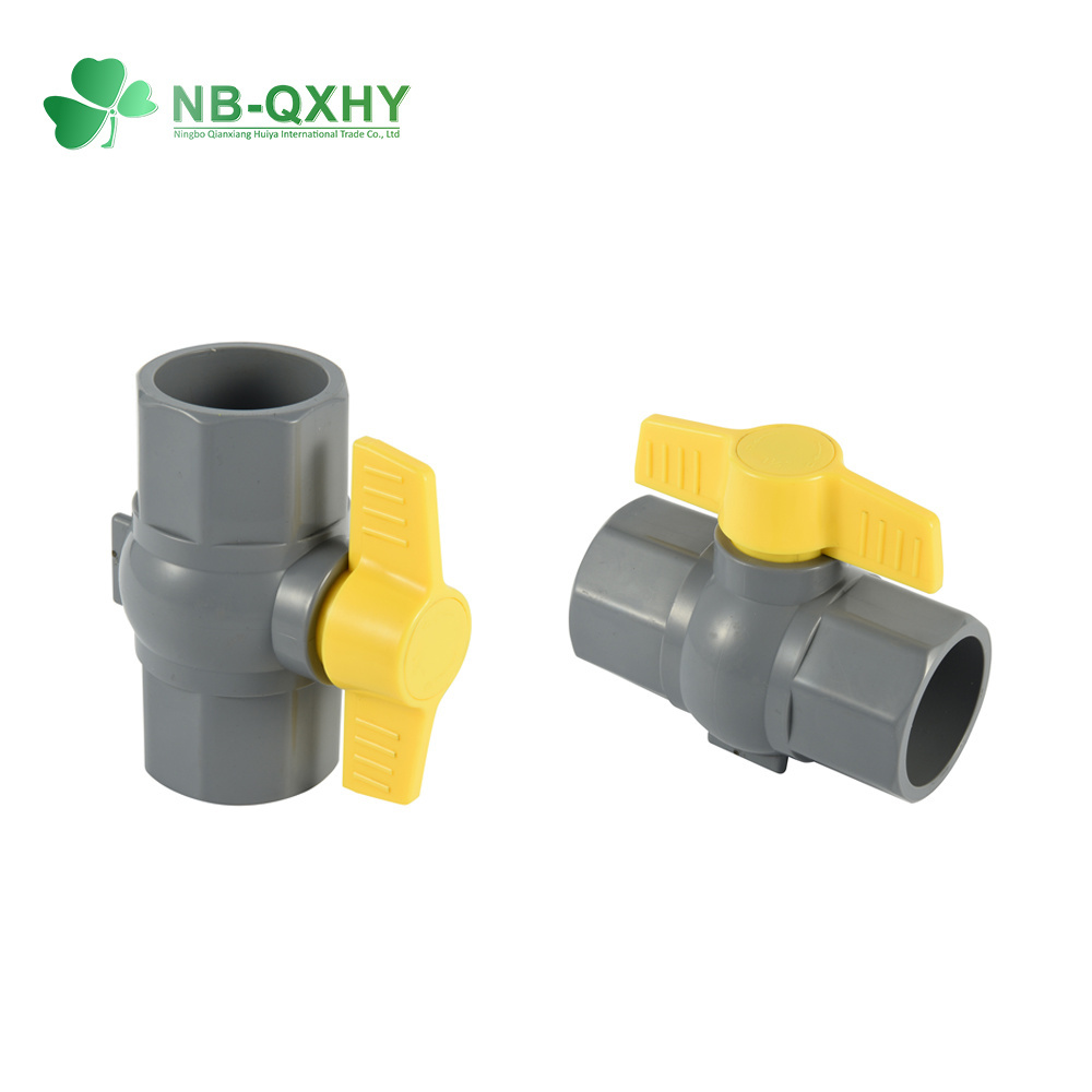 ABS Handle Plastic Valve Octagonal Ball Valve 2 Pieces Water True Union Ball Valve