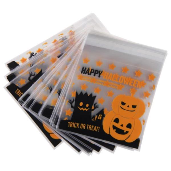 Quality Self Adhesive 10*10cm OPP Poly Packaging Bag For Halloween Treat for sale