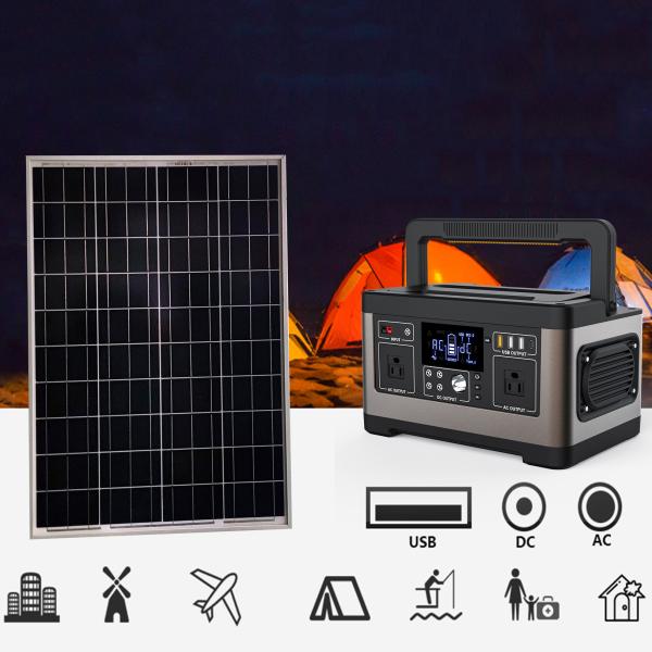 Quality 500W Portable Solar Power Station Kits With On Board Charging Micro Inverter for sale