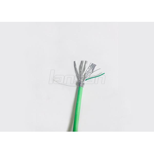 Quality Network Al Foil Shielded Copper Braiding SFTP Cat6a Cable for sale