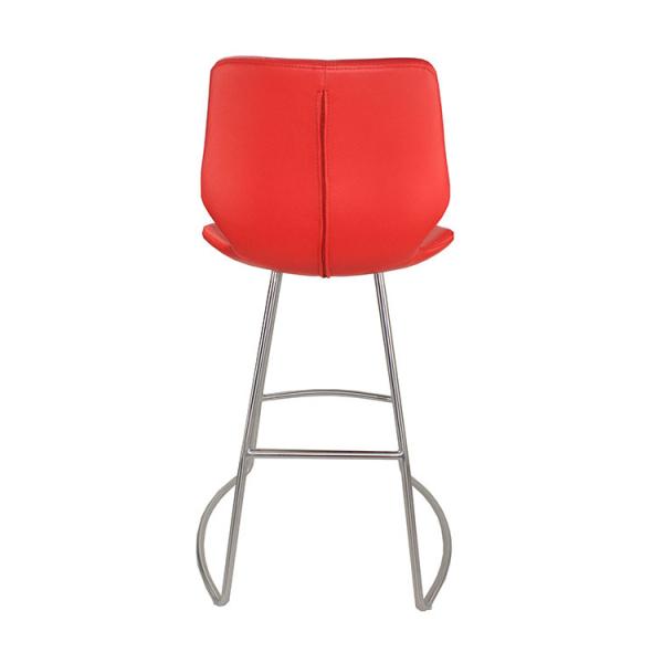 Quality Pu Leather Stainless Brushed Bar Stool BC-348 For Kitchen for sale