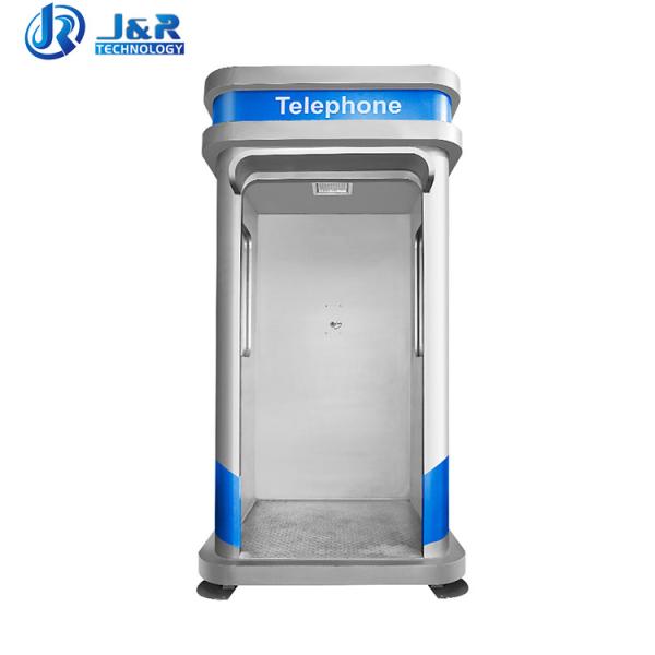 Quality Vandal Resistant Soundproof Phone Booth Robust Galvanised Metal Material Stand for sale