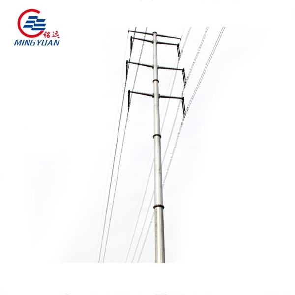 Quality Galvanized Tubular Telecom Monopole Metal Electrical Service Pole for sale