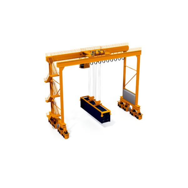 Quality OEM Rubber Tyre Double Girder Container Gantry Crane With Overload Protection for sale