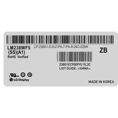 Quality LG 23.8 Inch PC LCD Module LM238WF5 SSA1 FHD 250 cd/m² IPS Display Panel for for sale