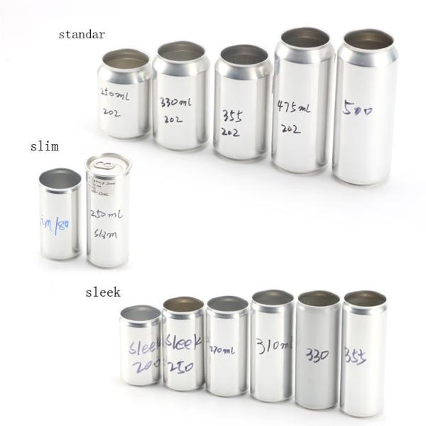 Quality Custom Metal Aluminum Beverage Can Carbonated Water Juice Cans With Lids for sale
