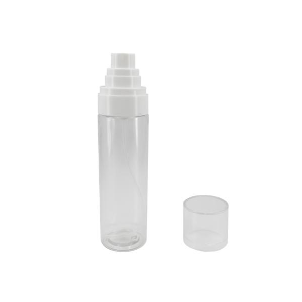 Quality 100ML Transparent Plastic Flat Shoulder Spray Bottle Cosmetic Fine Mist Spray for sale