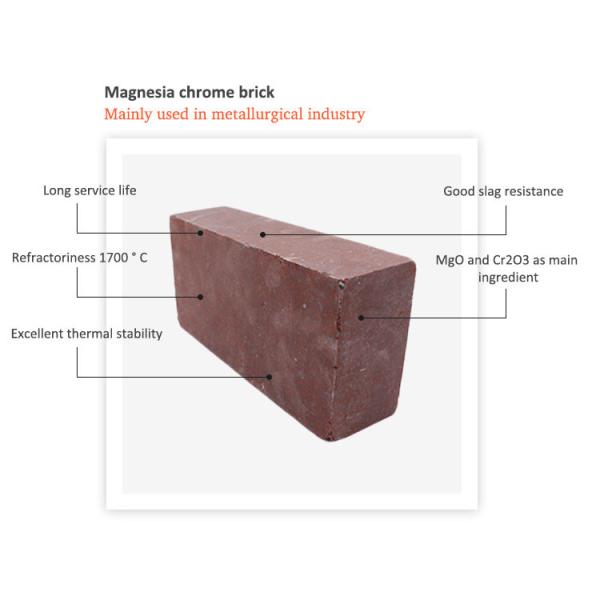 Quality Magnesia Chromite Bricks Iron Industry Refractory Material Shape Bricks for sale