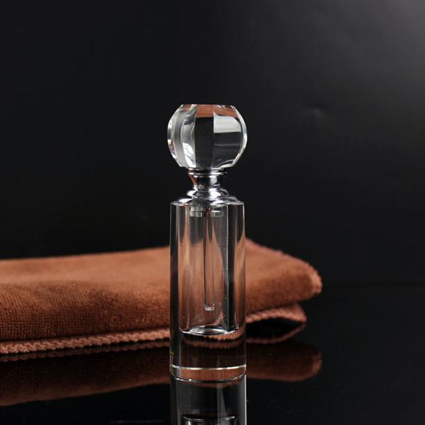 Quality 12ml 6ml 3ml Empty Attar Bottles , Clear Crystal Glass Perfume Bottle for sale