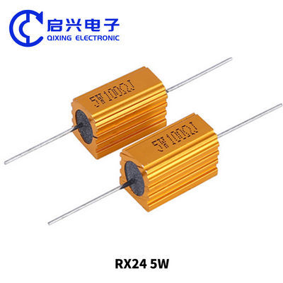 Quality Wirewound Resistor 5W 100ohm With Gold Aluminum Shell for sale
