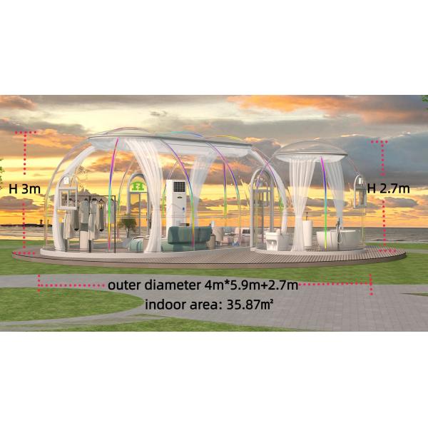 Quality Hotel Dome Tent Modular Homes Prefab Sunscreen Double Bubble Polycarbonate Dome for sale