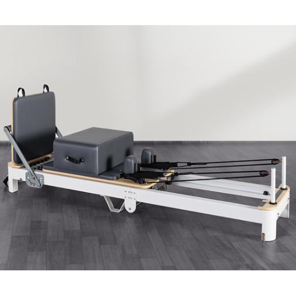 Quality Customized Aluminum Alloy Pilates Folding Core Bed Shaped Yoga Flat Bed Women'S Fitness Silent Bed for sale