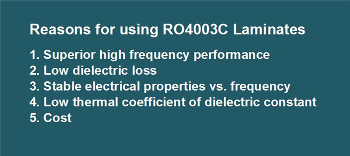 Quality Rogers 4003C High Frequency PCB with 8mil, 12mil, 20mil, 32mil and 60mil Coating for sale