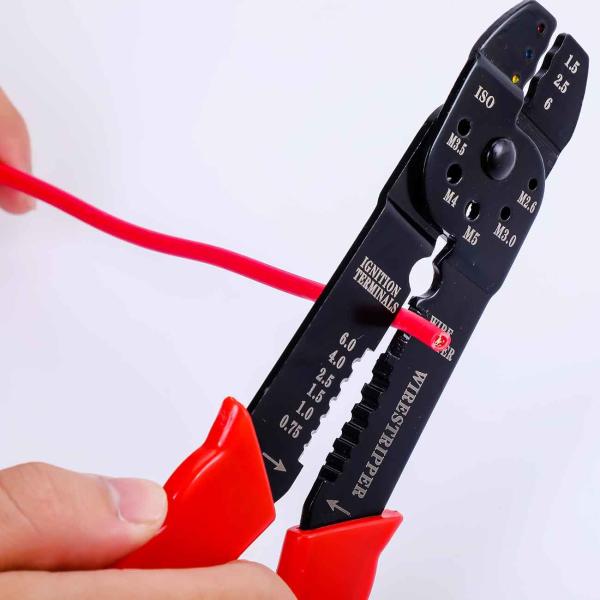 Quality 65Mn HRC52 Stranded Cable Wire Stripping Plier Cutter Crimper 215mm for sale