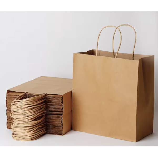 Quality Customized paper bag, cardboard box, gift shopping bag packaging, fast food delivery, kraft paper bag with handle for sale
