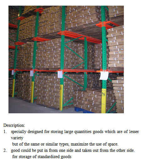 Quality Cold Storage Drive In Pallet Racking RAL System CE Certificated for sale