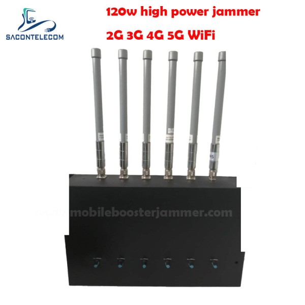 Quality 180W 6 Channels Desktop Signal Jammer with 20-150m Jamming Radius for 2G 3G 4G 5G GSM CDMA Blocking for sale