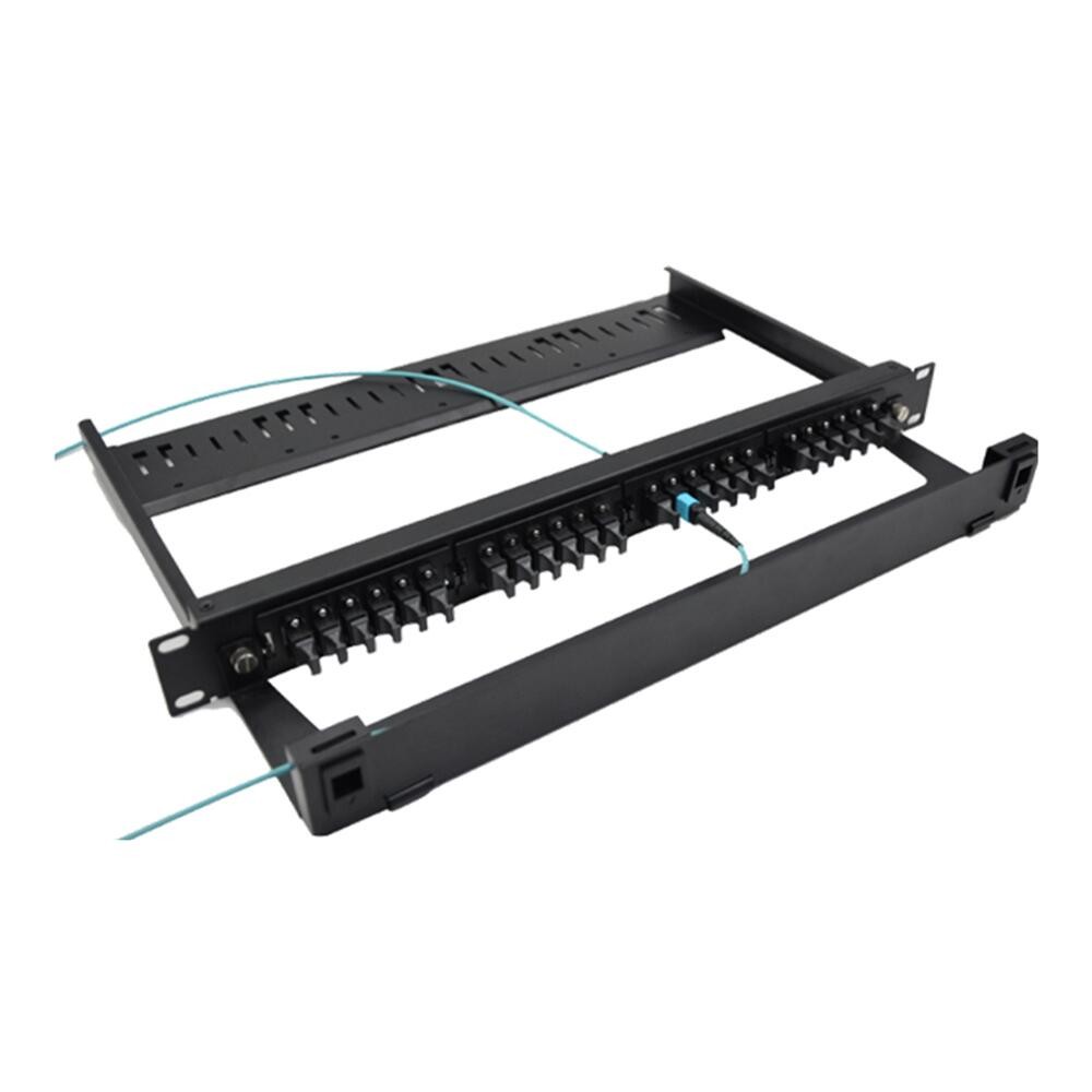 Quality 96 Core MPO Cassette Patch Panel LC 1U Enclosure Rack Mount Black for sale