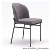 Quality Hotel 450mm 820mm Tufted Grey Velvet Chair With Gold Legs for sale