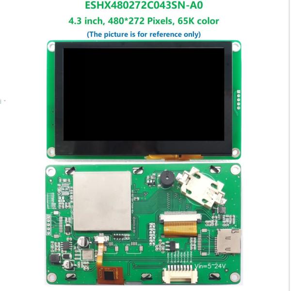 Quality 4.3 Inch UART TFT Display 480x272 TTL Interface 8N1 UART, CMOS/3.3V TTL for sale