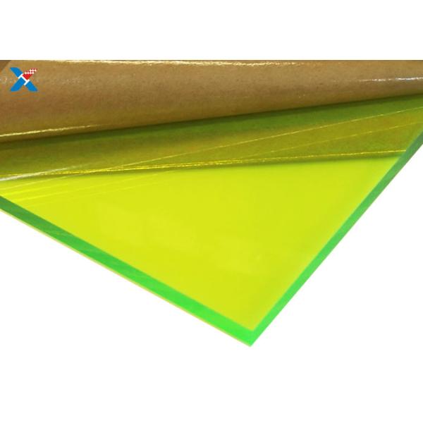 Quality Fluorescent Green 3mm Coloured Acrylic Sheet Large Roofing Cast Board for sale