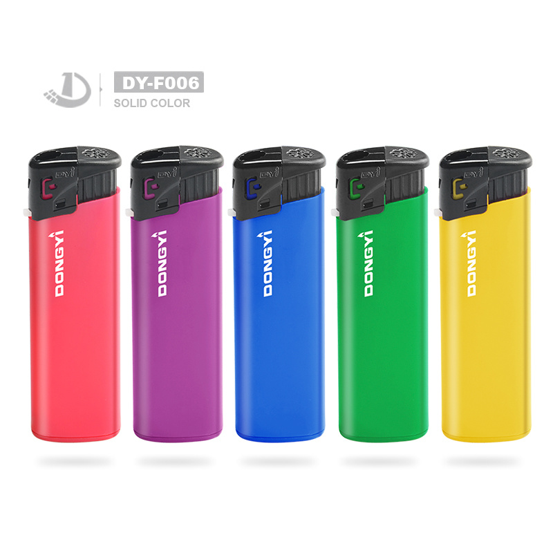 Dy Factory Multi Colored Refillable Windproof Plastic Lighter Wholesale Price