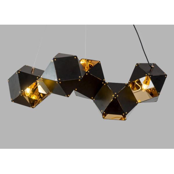 Quality CCT 3000K 6000K Black Stainless Steel Irregular Modern Pendant Light for sale